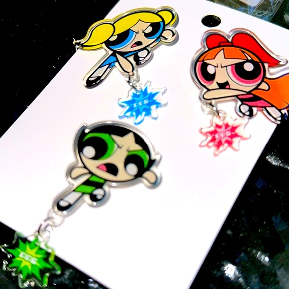 Other | The Powerpuff Girls Pin Set 9s Cartoon Characters | Poshmark